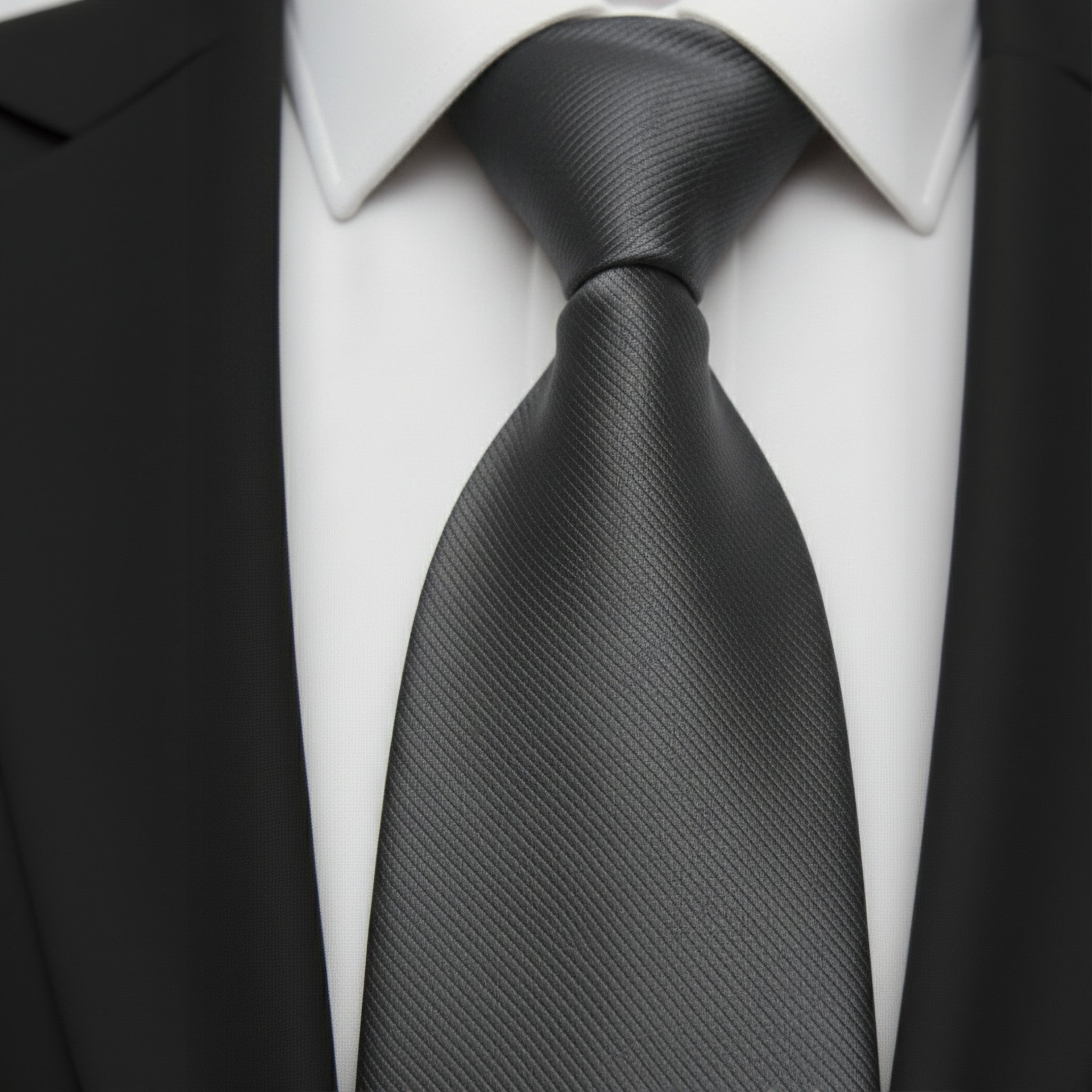 Mens Bespoke Necktie E-113 Dark Grey – A Hand Tailored Suit