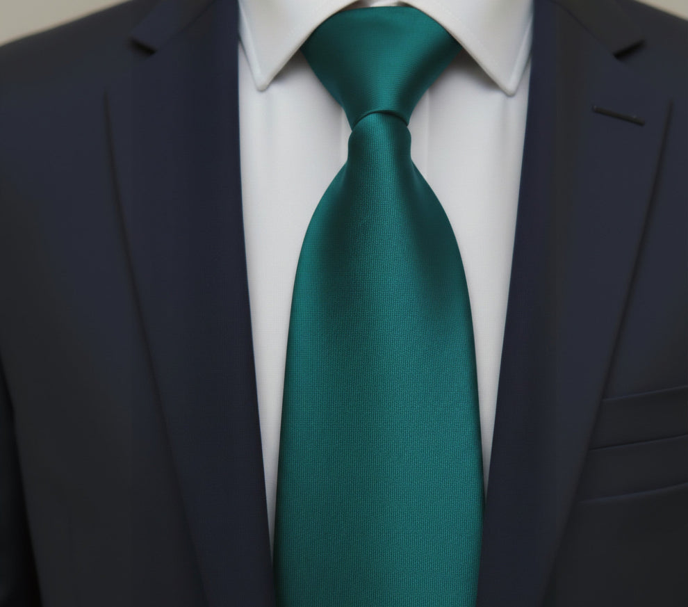 Mens Bespoke Necktie S-123 Teal – A Hand Tailored Suit